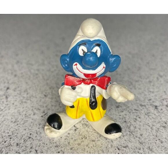 Toys | Vintage Smurfs Clown Smurf Pvc Figure Peyo Schleich 1978 Mace In ...